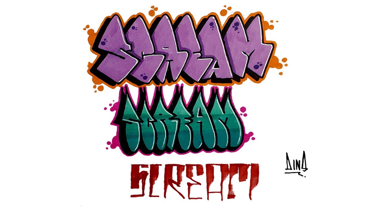 สเก็ตกราฟฟิตี้ SCREAM (ep.151) / Sketch graffiti SCREAM . - YouTube