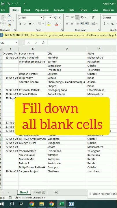 How to fill blank cells in Power Query | Excel Tips and Tricks #shorts #excel - YouTube