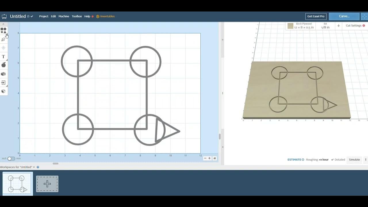 How to combine shapes the easy way in Easel - YouTube