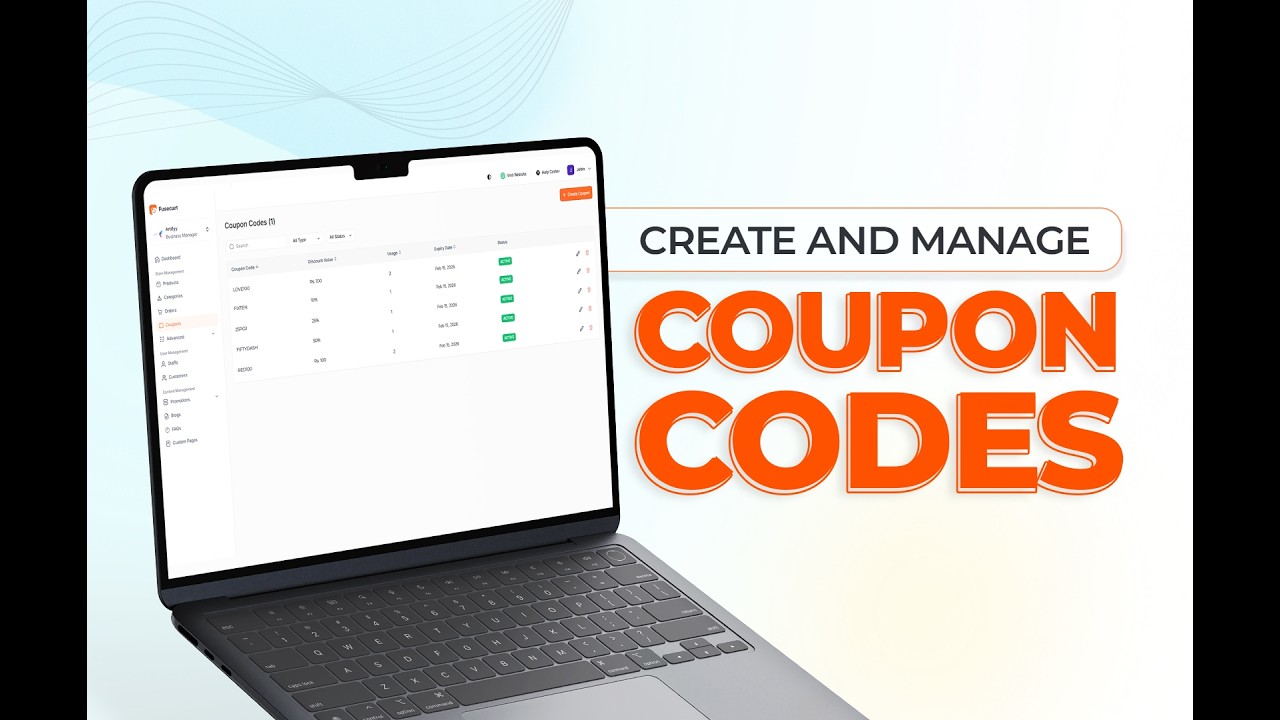 How to Set Up Coupon Codes Step-by-Step | Fusecart Guide - YouTube