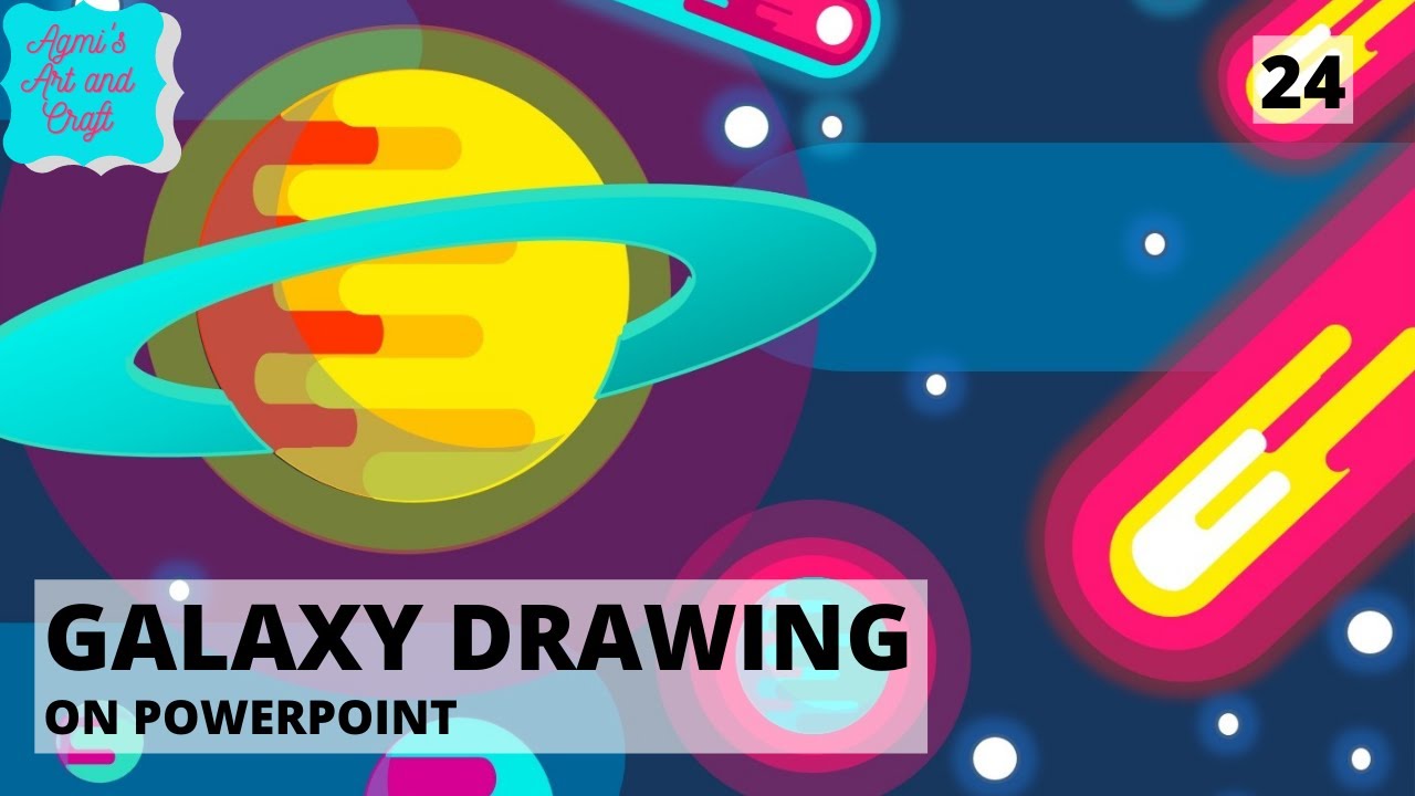 How to draw an entire Galaxy only on MS PowerPoint: Drawing Tutorial ...
