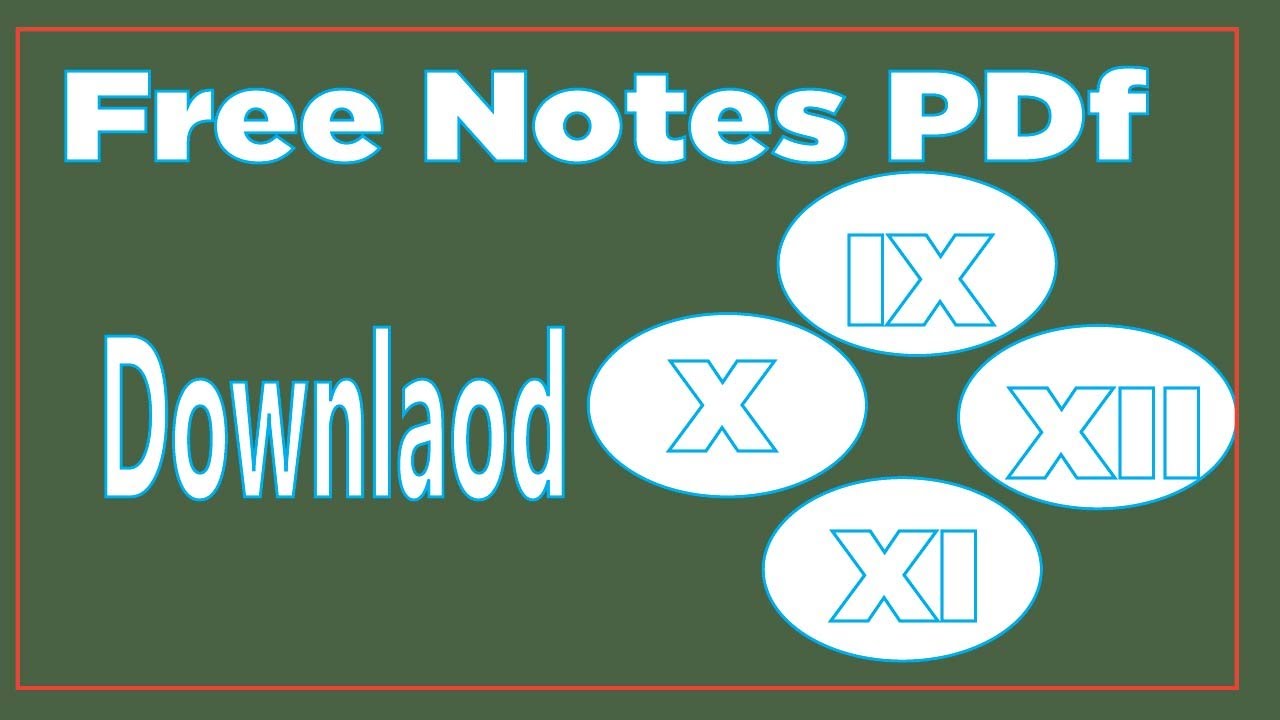 download Notes pdf | Complete notes for all classes Free notes pdf ...