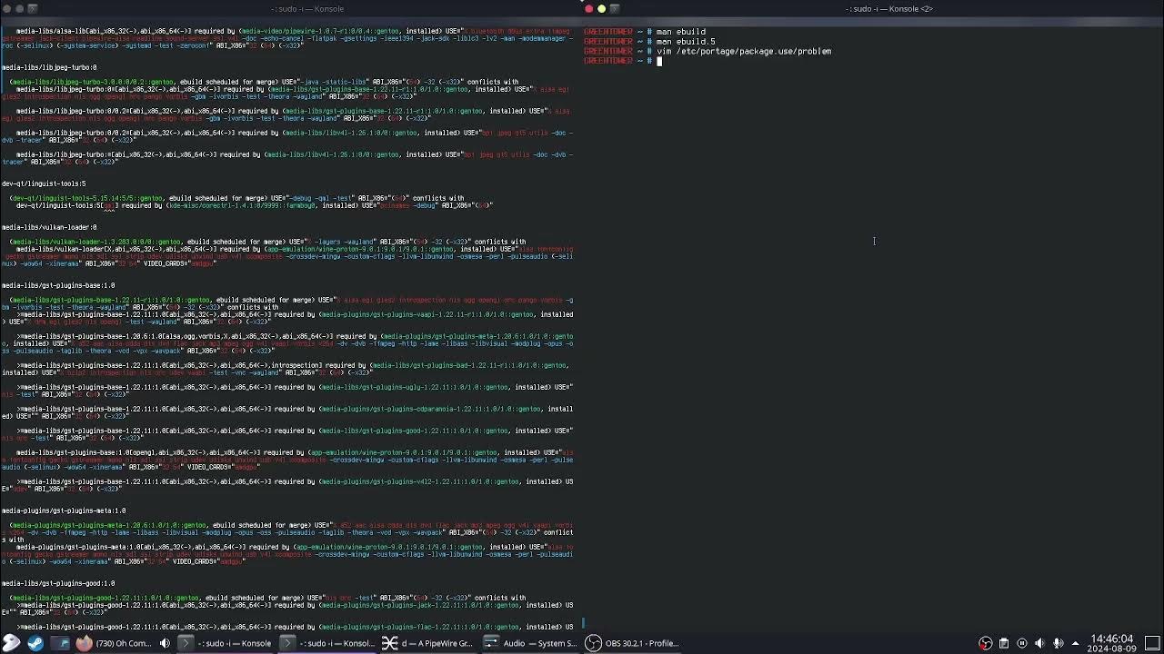 Gentoo Dependency fix, quick and painless - Linux is not scary - YouTube