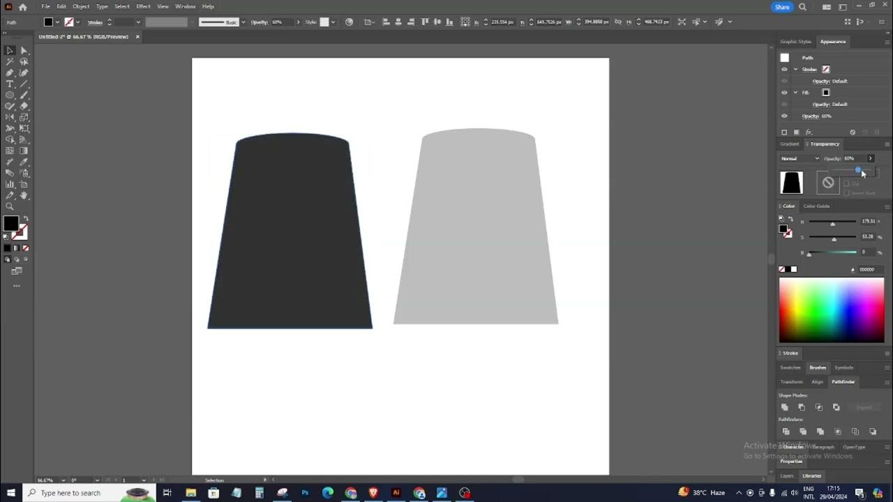 Adobe Illustrator | Opacity Control | Transparency - YouTube