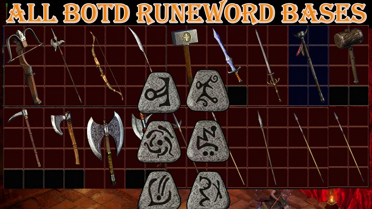 All Breath of the Dying Runeword Bases | Best BOTD Weapons D2R - YouTube