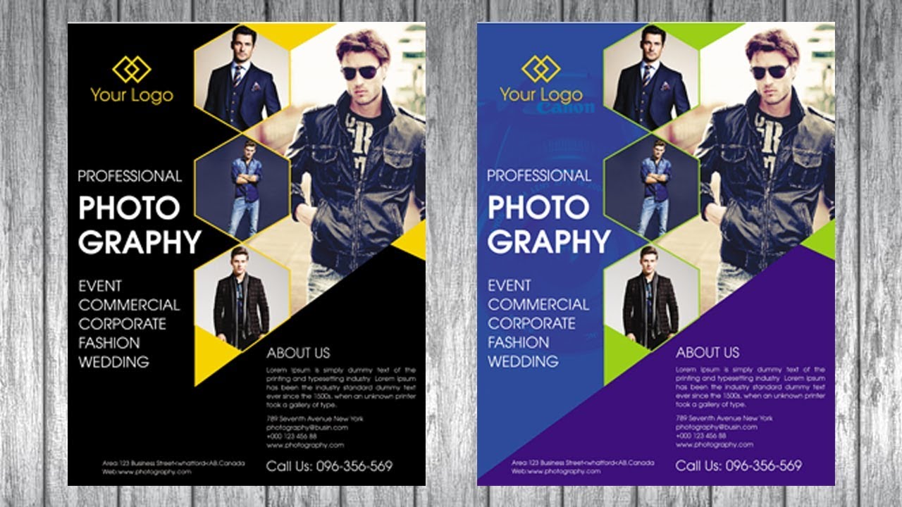 Photography Flayer Design | Corel Draw X7 Tutorials (New Trick) - YouTube