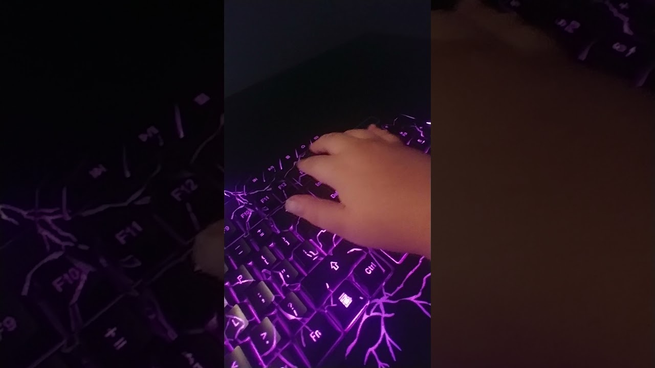 how to change the color on the wired luminous keyboard - YouTube