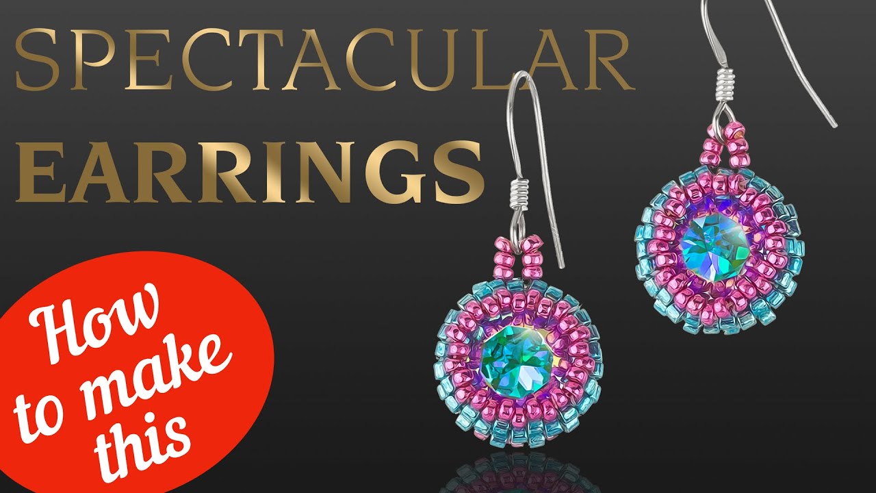 How to make Sparkling Seed Bead Earrings | Spectacular design - YouTube