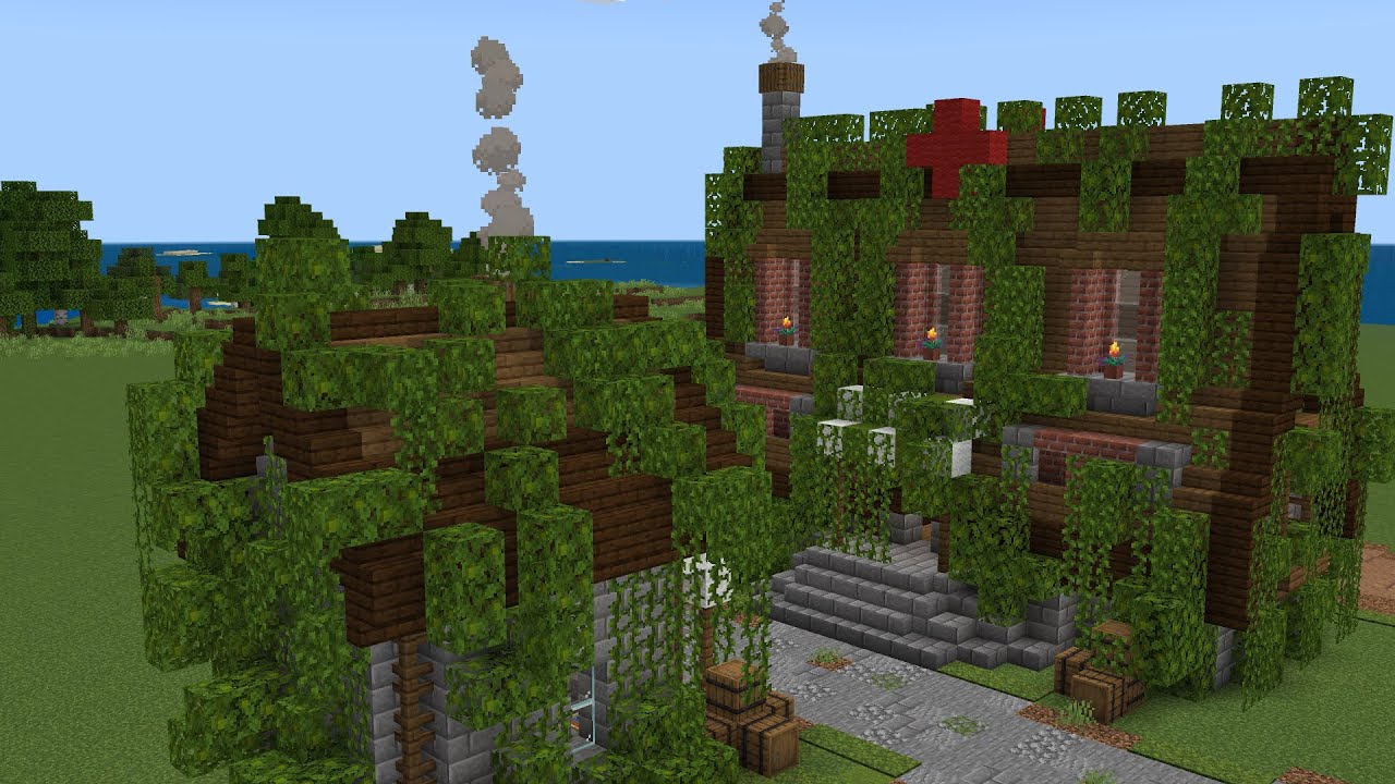 My First Minecraft Spawn Build | Bedrock - YouTube