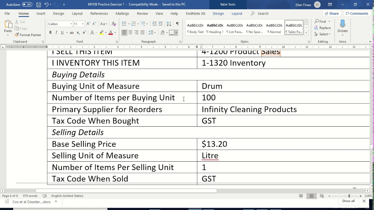 MYOB Practice Exercise Windows Part 4 - YouTube