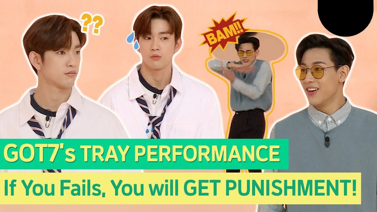 Hilarious moment of GOT7's TRAY DANCE GAME! #GOT7 - YouTube