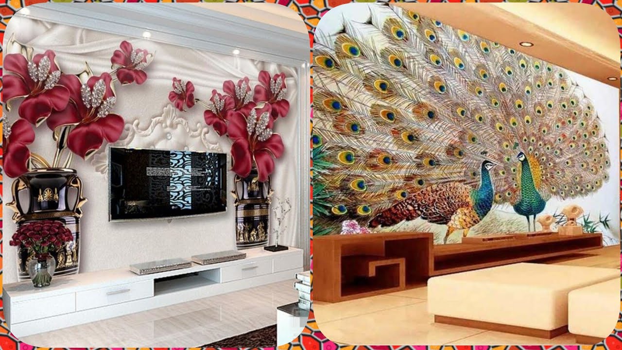 HD tv wallpaper designs || tv background decoration designs - YouTube