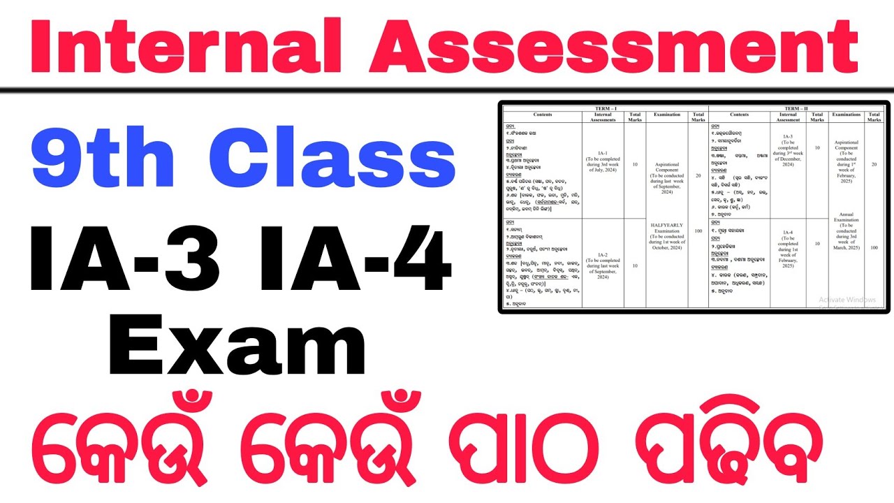 internal assessment 9th class / 9th class internal assessment 3,4 exam ...