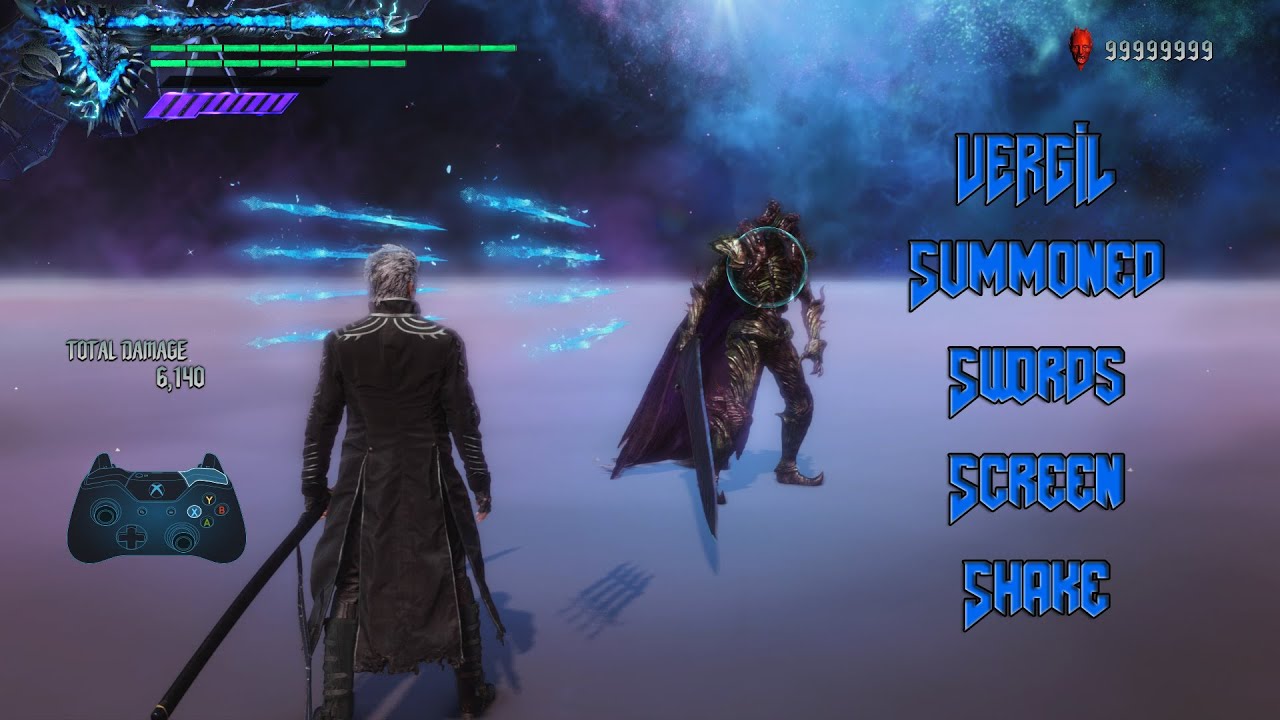 Vergil Summoned Swords Screen Shake - Devil May Cry 5 [MOD] - YouTube