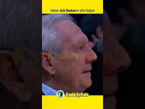 Yellow Aziz Yıldırım elini öpüyor Fenerbahçe Beko maçı Ali Koç başkanlar beraber izliyor ağlıyor sad