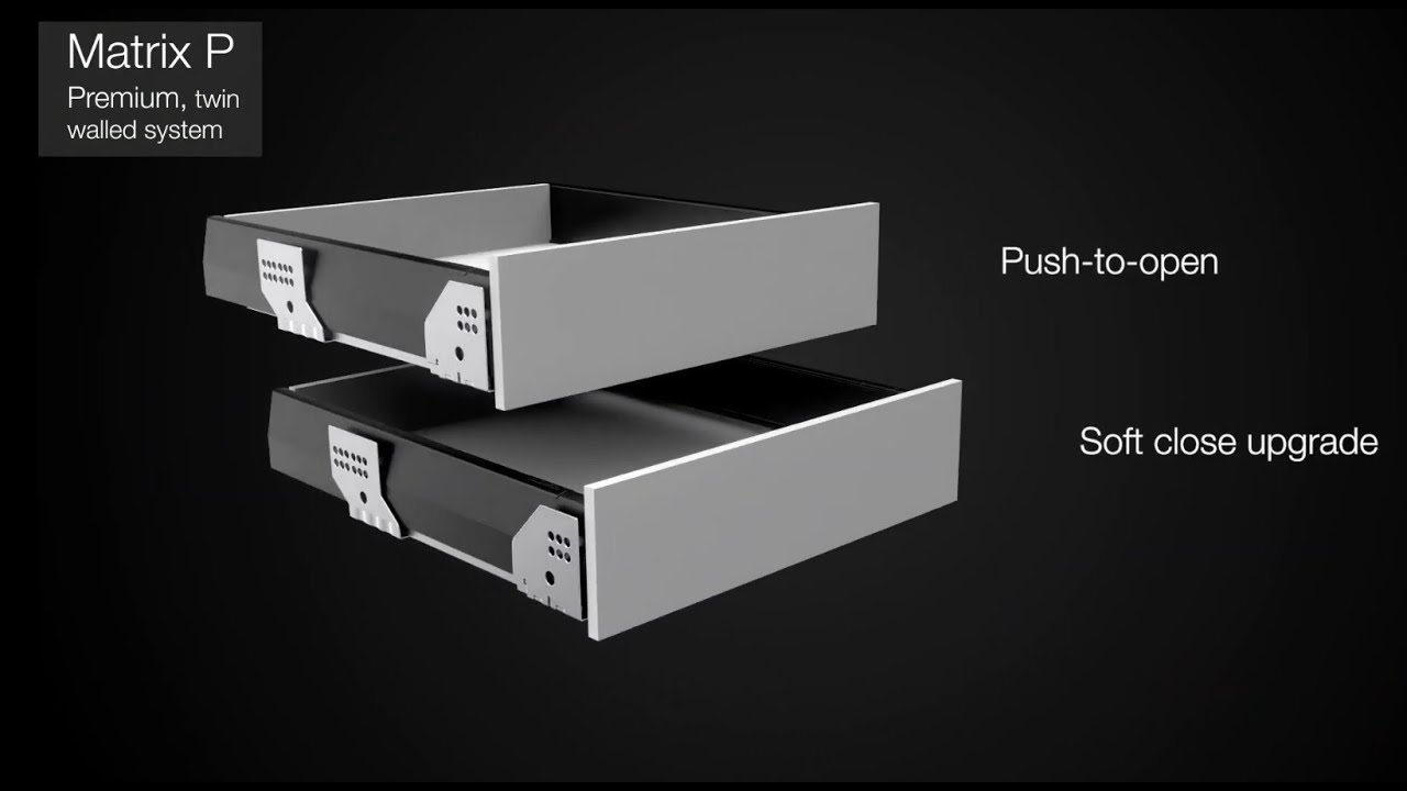MATRIX BOX P - Sertar cu laterale metalice duble - YouTube