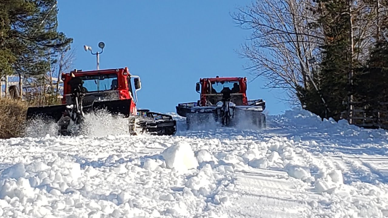 Pushing Snow for Opening Weekend - YouTube