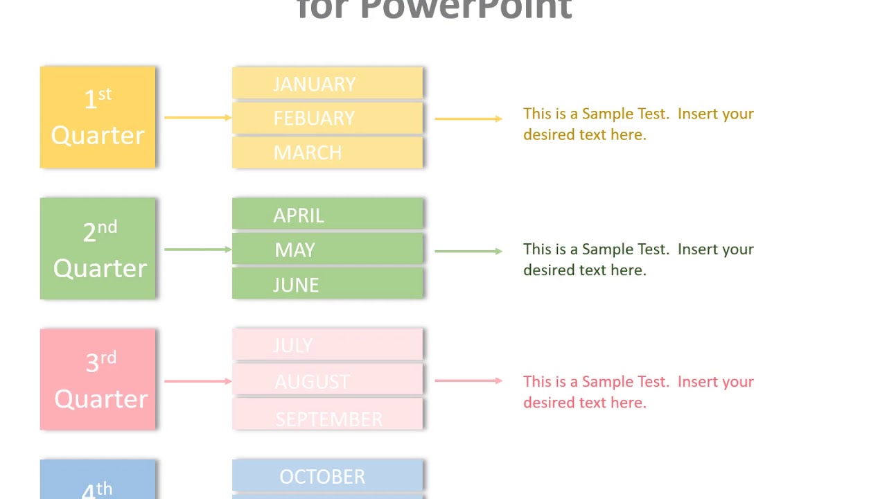 Business Timeline Design by Quarters for PowerPoint - YouTube