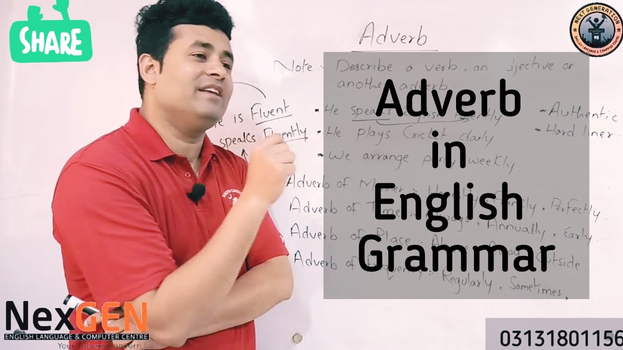 Adverb in English Grammar | Lesson 1 (Part E) - YouTube