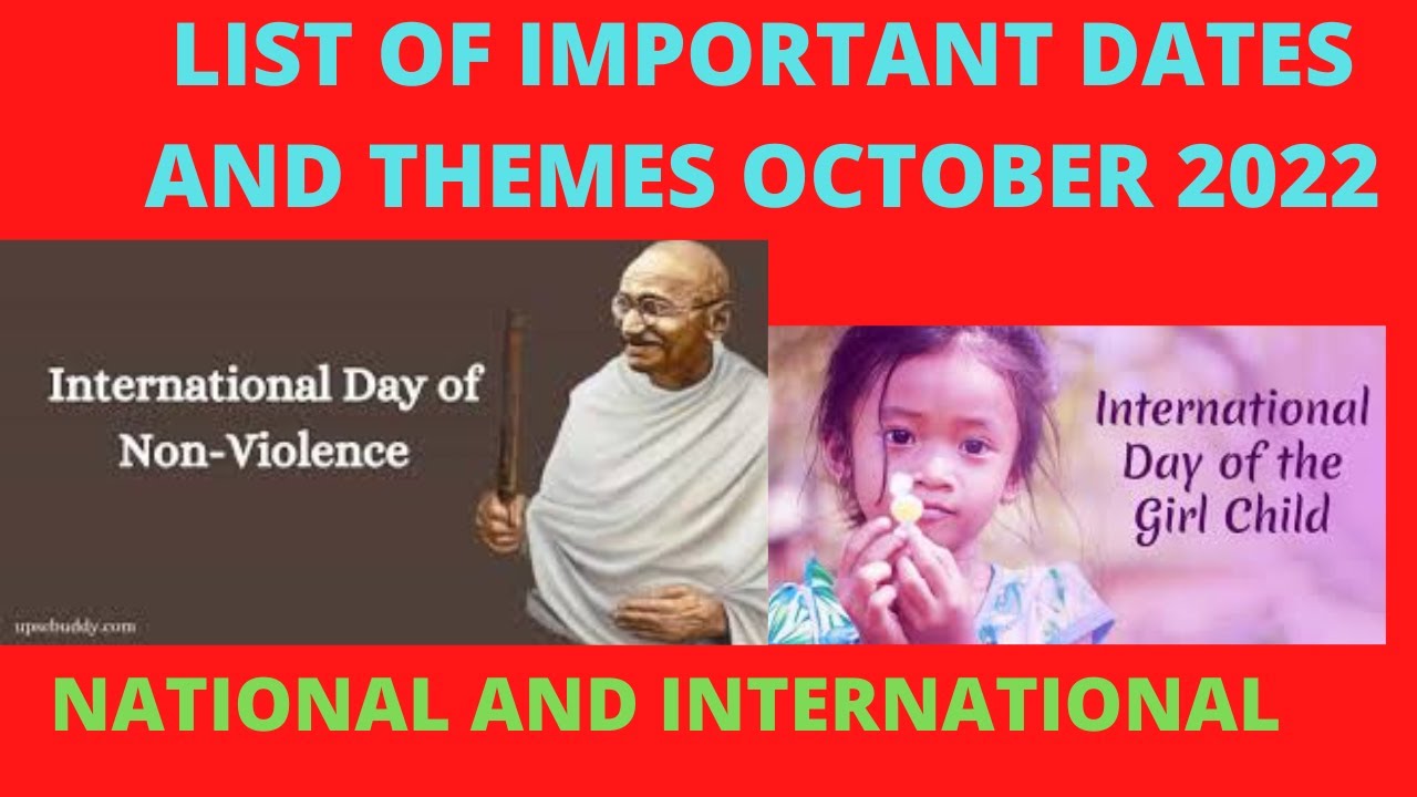 October 2022 Full List Of Important National And International Days october-2022-full-list-of-important-national-and-international-days
