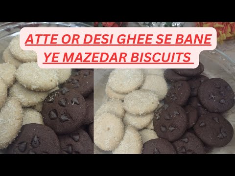 Atta biscuits No Egg recipe | Atte k crispy biscuits | Atta or Desi ...