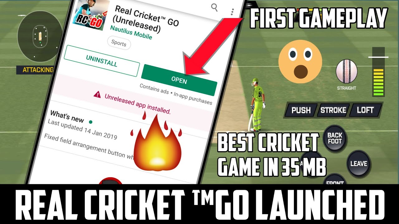 Real Cricket ™ Go Launched | First Gameplay | Best Cricket Game in 35Mb ...