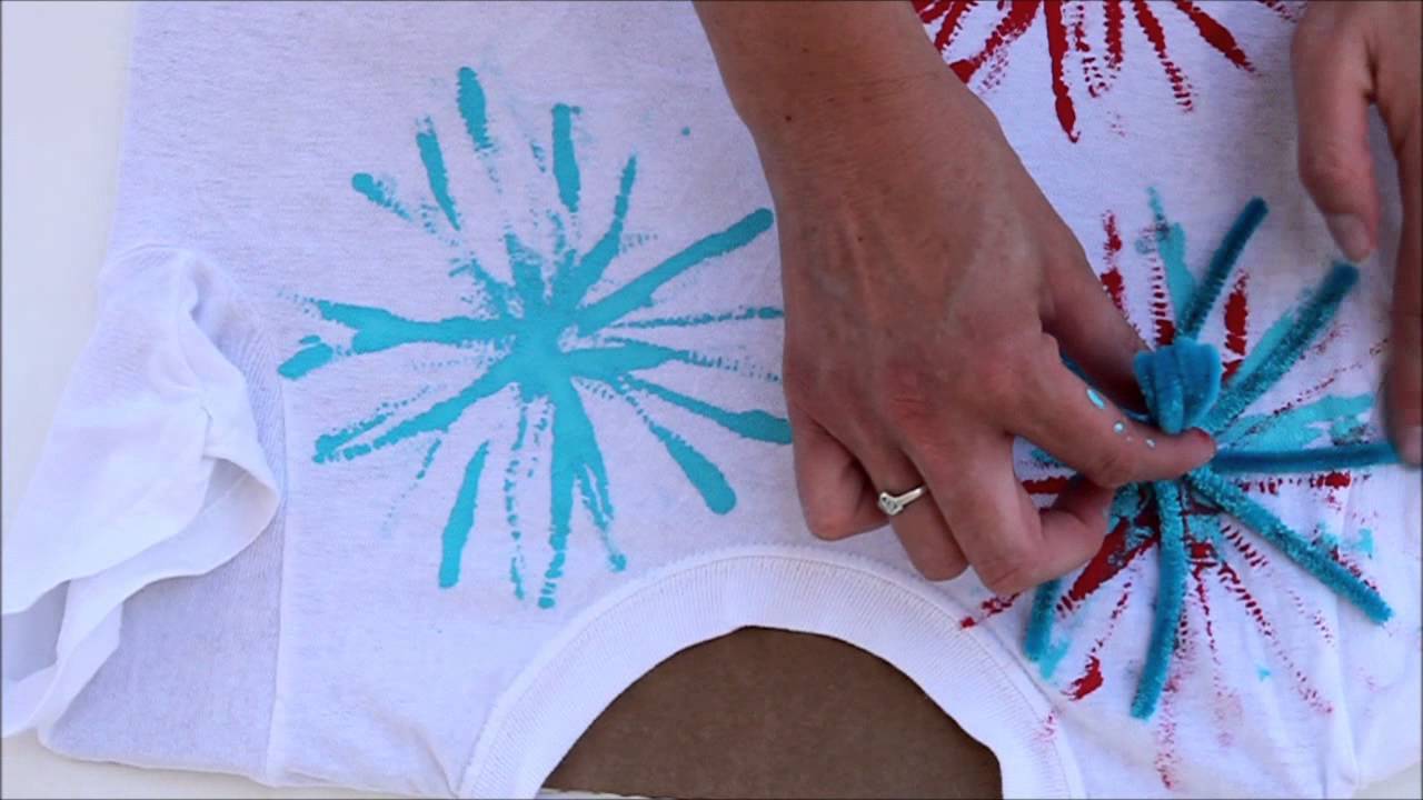 DIY 4th Of July Fireworks Shirt - YouTube