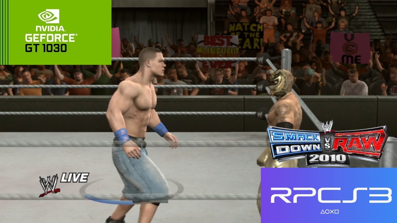 WWE SmackDown VS Raw 2010 RPCS3 Test GT 1030 - YouTube
