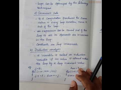 KTU CS304 Compiler Design|S6 CS/IT|Module 6 Part 3|Loop Optimization - YouTube