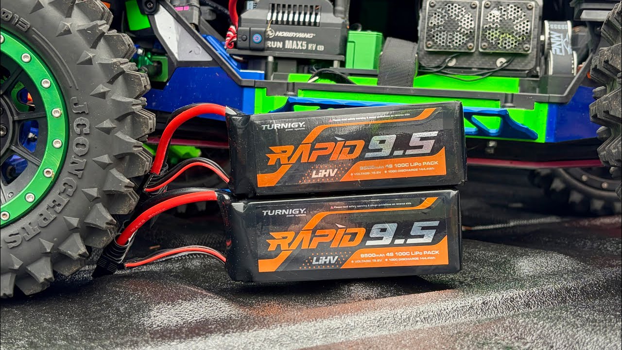 Turnigy Rapid 9.5 9500 Mah 4s 100c Fitment Testing my RC Cars - YouTube