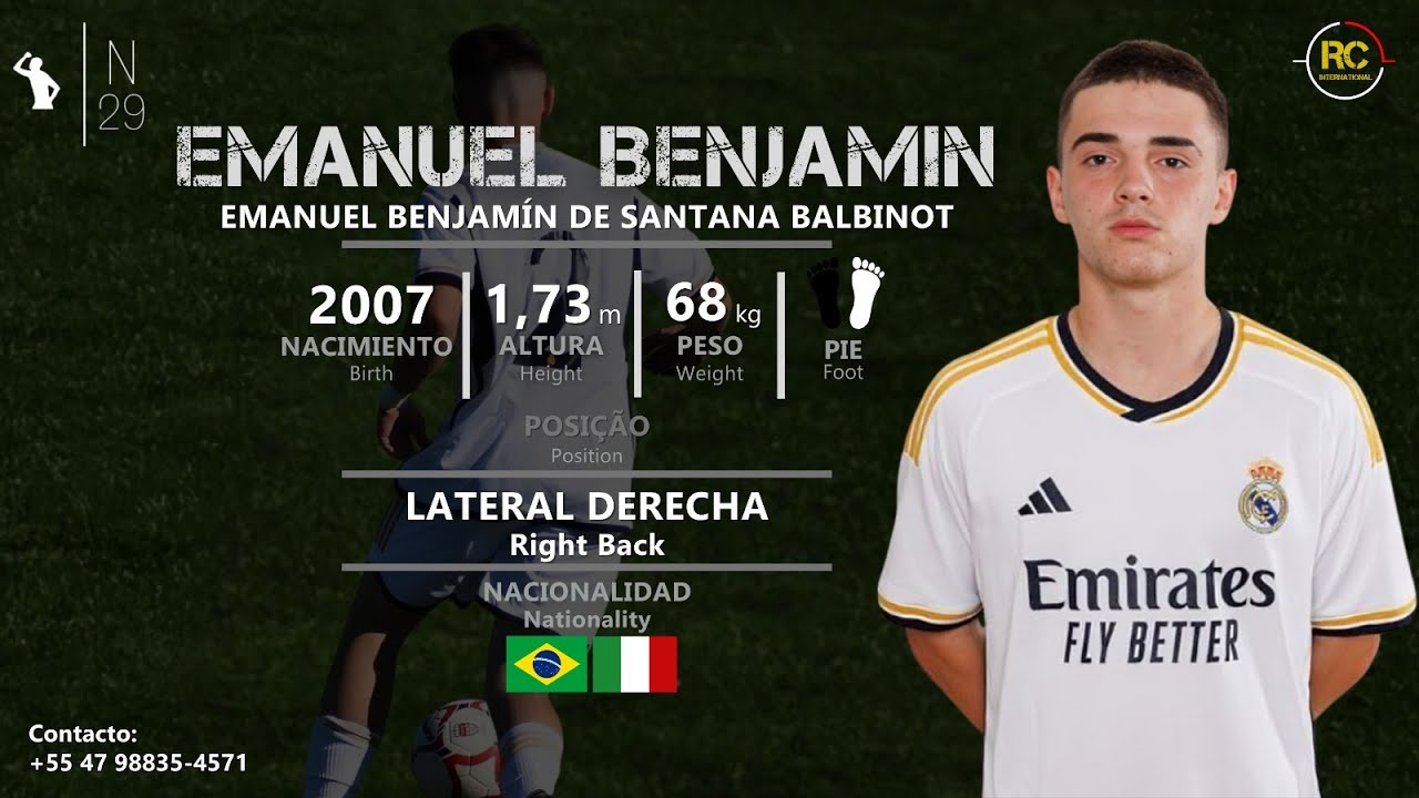 Emanuel Benjamin - Lateral Direito (Right Back) - 2007 (2023/24) - YouTube