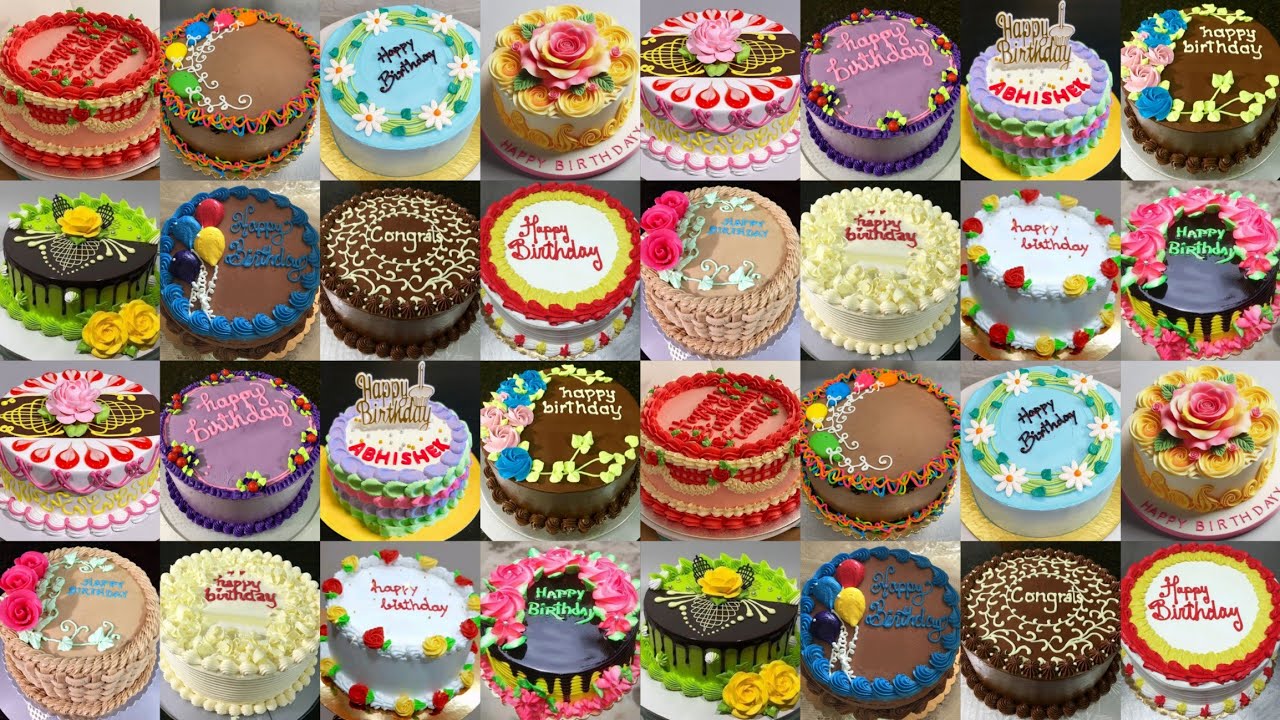🌀Birthday Cake Recipe/Round Cake Decorating Ideas/Round Shape Cake/Cake ...