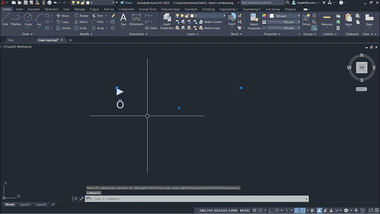 Insert a symbol and justify it | MULTILINETEXT | AutoCAD Tips in 60 ...