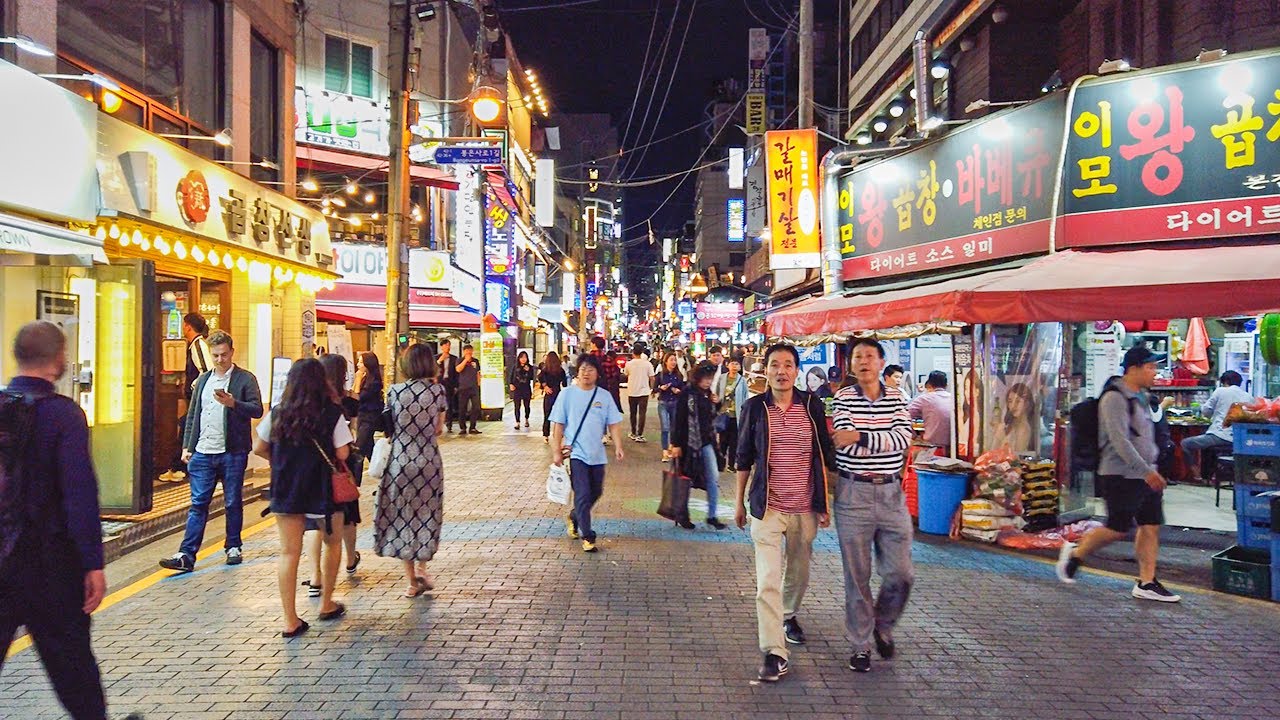 [4K] Nonhyeondong Food Alley In The Evening | Walking Around Seoul ...