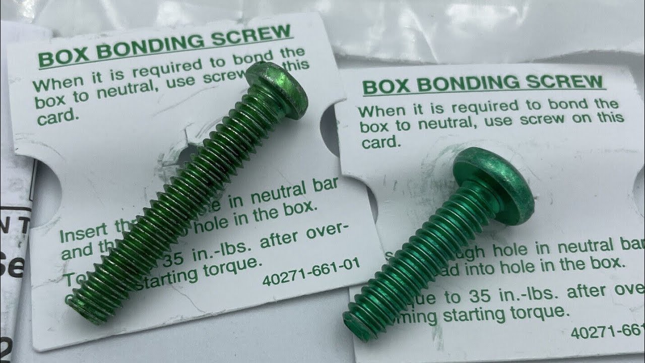 When Do I Install The "BONDING SCREW"?? - YouTube