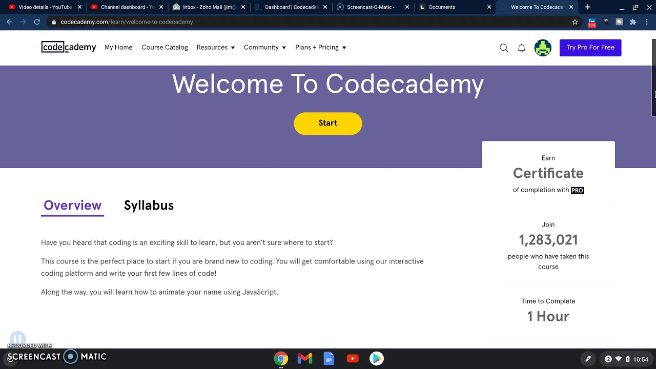 Codecademy Basics - Intro - YouTube