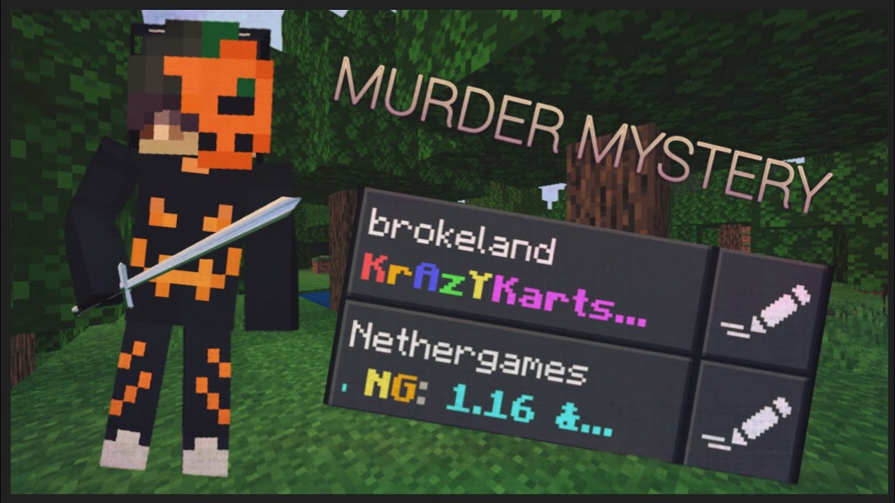 mejores servidores con murder mystery 🔪 para Minecraft pe 1.16 - YouTube