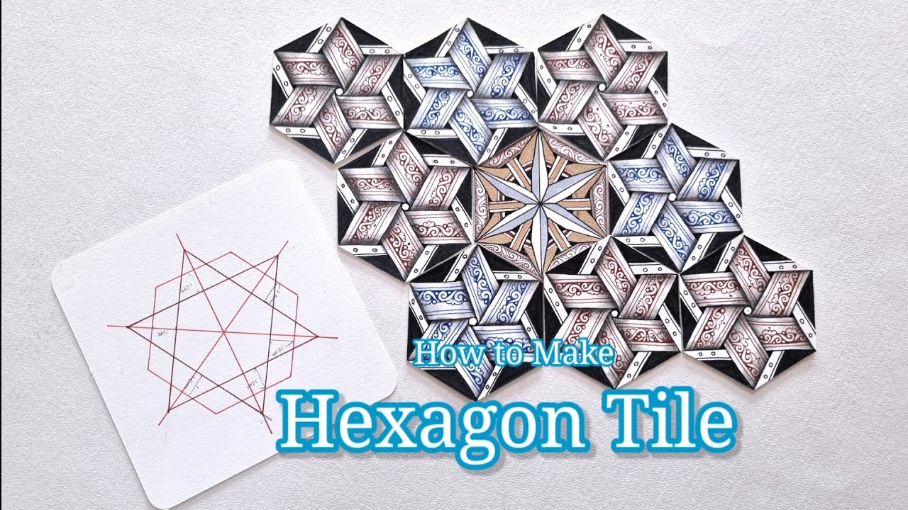 How to Make Hexagon Paper Tile - YouTube