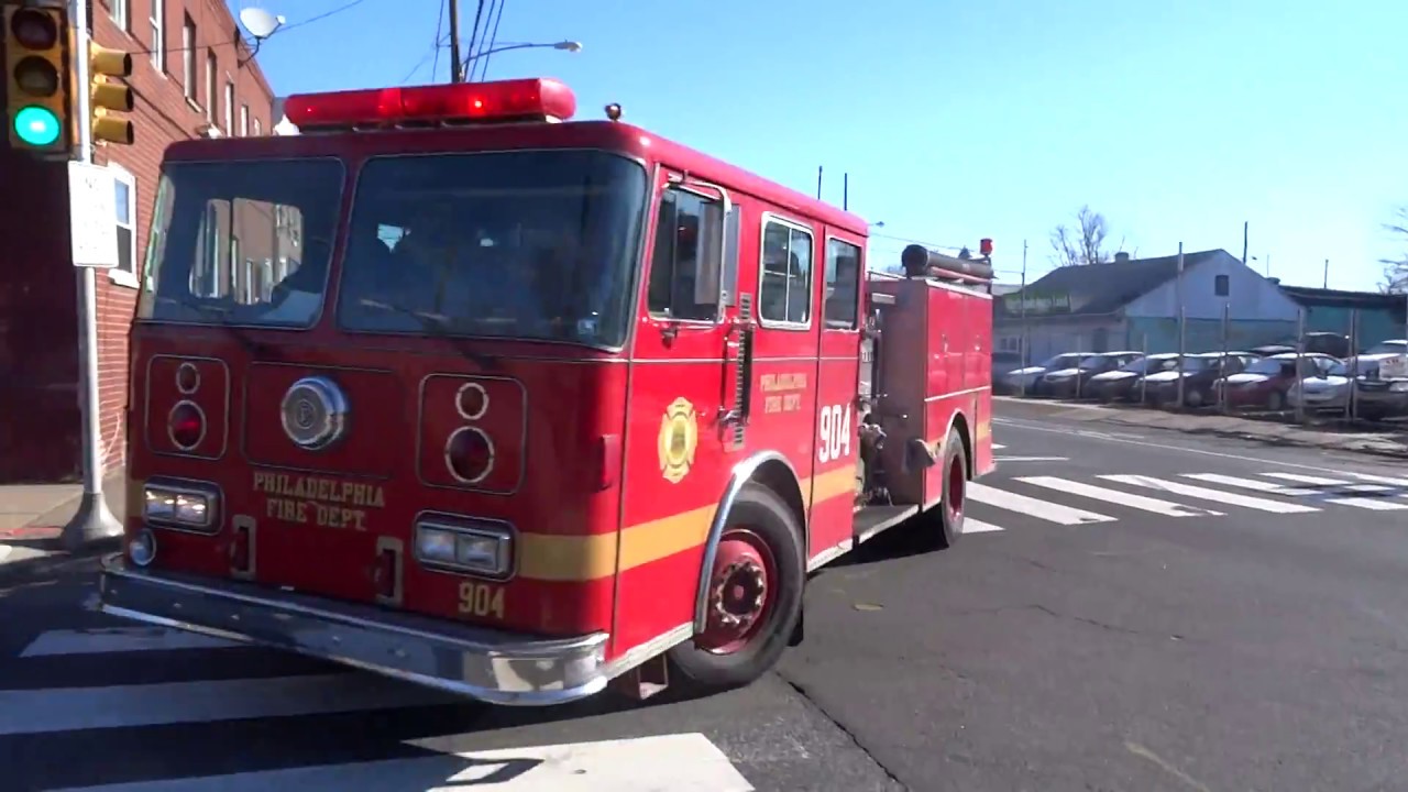 PFD Engine 904 & Rescue 1 Responding "Brick On The Horn" - YouTube