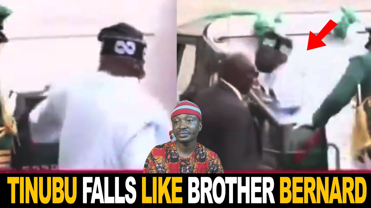 Tinubu Falls Down On Presidential Motorcade Like Brother Bernard - YouTube