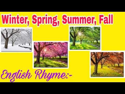 Winter Spring Summer Fall These are seasons four in all | English Rhyme ...