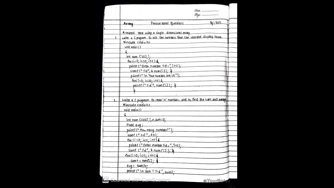 Class 11 || Computer Science || Programming concepts & logics|| Array based Q/A|| Chapter 5 ...