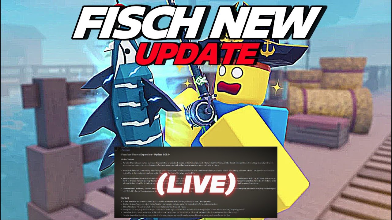 PLAYING THE NEW ROBLOX FISCH UPDATE!! (LIVE) - YouTube