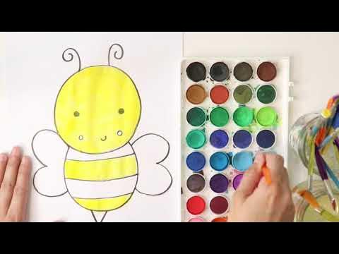 How to Draw a Bee - Bee Directed Drawing - YouTube