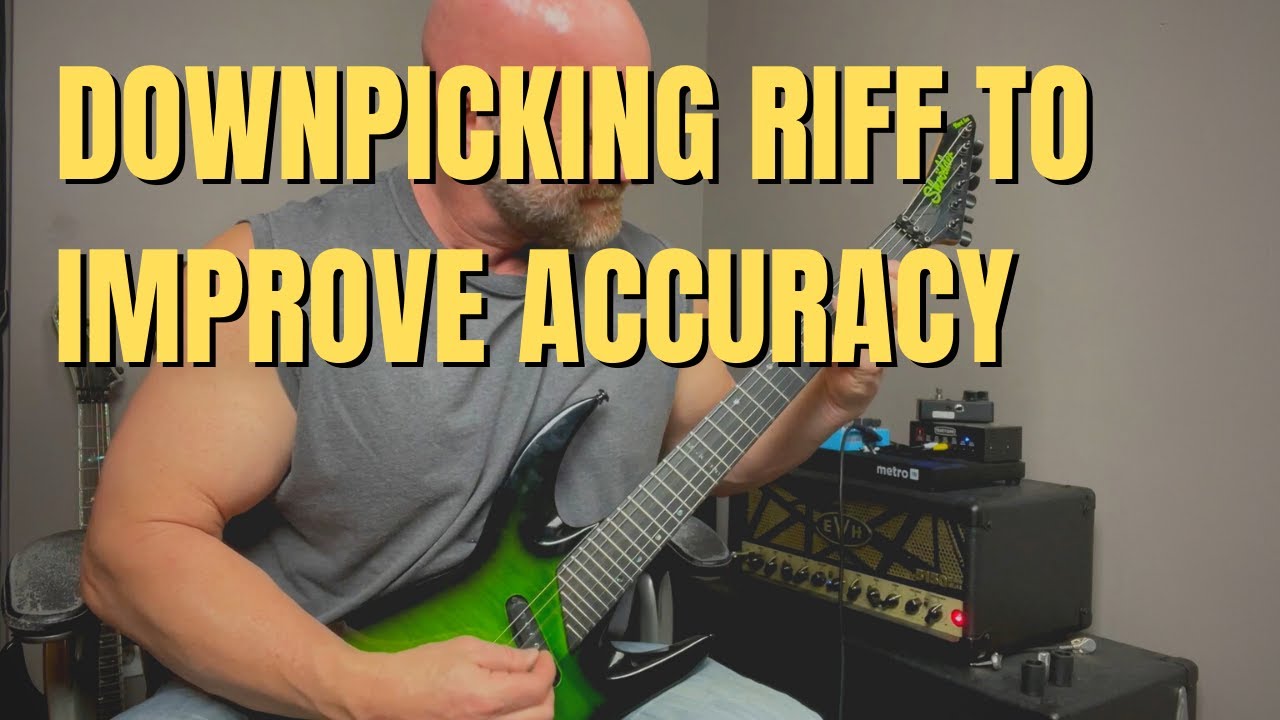 Downpicking Metal Riff - This Exercise Will Help You Improve Accuracy - YouTube