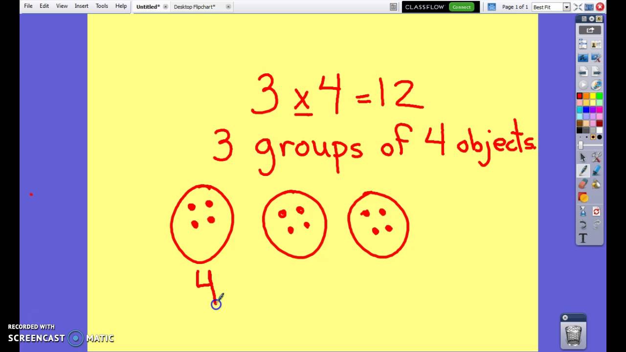 Multiplication with groups of objects. - YouTube