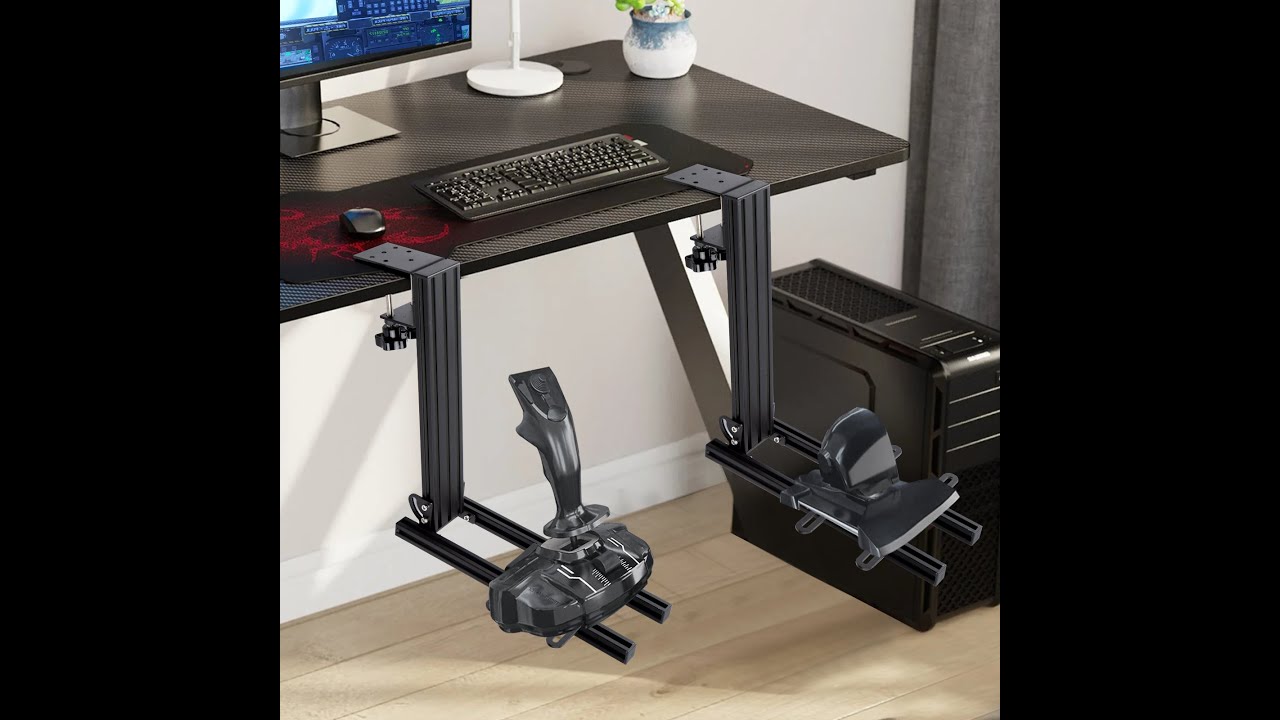 2 Set The Desk Mount for The Flight Sim Game Joystick - YouTube