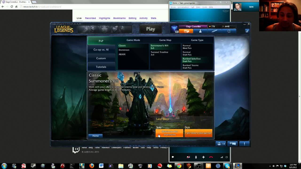 2 Full Ranked League of Legends games with Gage - YouTube