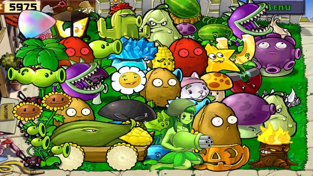 Survival day In Plants vs.Zombies | PvZ Gameplay Mod menu | Plants vs ...