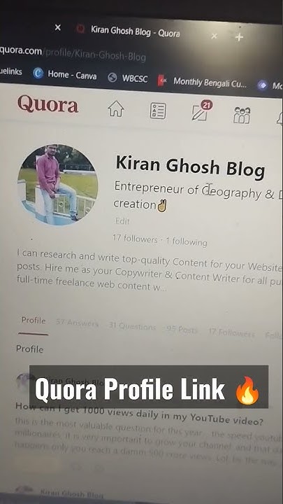 how to change Quora Profile URL | customized #quora profile url 🔥 #trick - YouTube